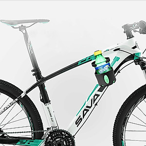 AULLY PARK Universal Drink Cup Holder Adapter, 360° Rotation Handle Bar Mount for Baby Strollers, Wheelchairs, Bikes, luggages (Black)