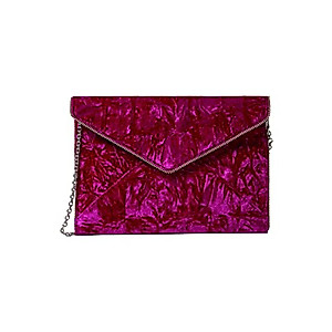 Leo Clutch With Chain Strap FUSCHIA