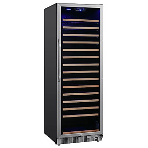 EdgeStar CWR1662SZ 24 Inch Wide 151 Bottle Capacity Free Standing Single Zone Wine Cooler with Even Cooling Technology