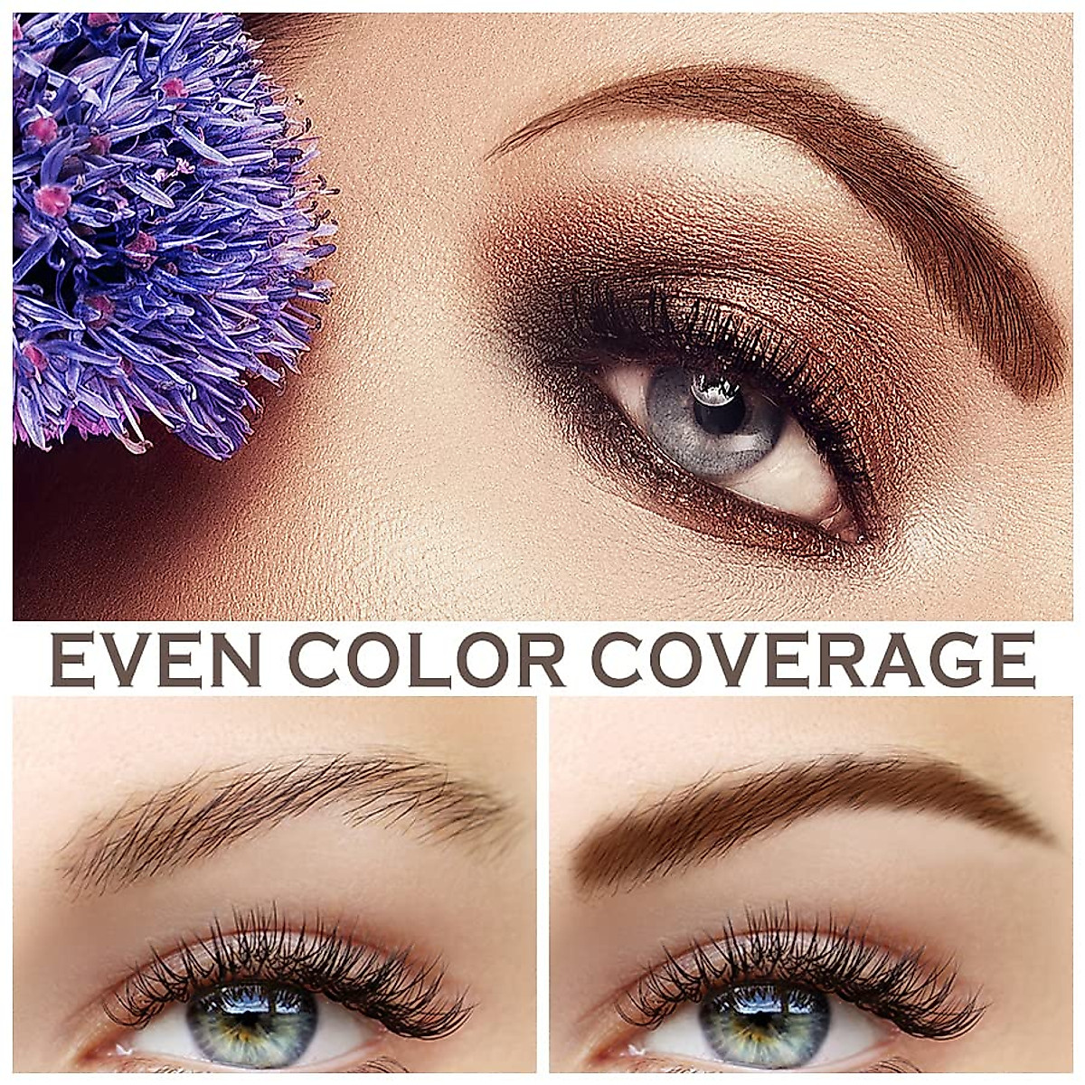 2PCS Peel Off Tattoo Eyebrow Gel, Long Lasting Waterproof Eyebrow Tattoo Makeup,Natural Elegant Eyebrow Tattoo Peel Off for Woman Girls - Brown