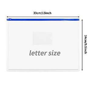 EOOUT 36pcs Plastic Envelopes Poly Zip Envelope Zipper File Folders, A4, Letter Size, 11 Colors, for School and Office Supplies