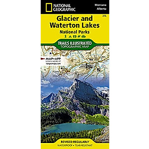 Glacier and Waterton Lakes National Parks Map (National Geographic Trails Illustrated Map, 215)
