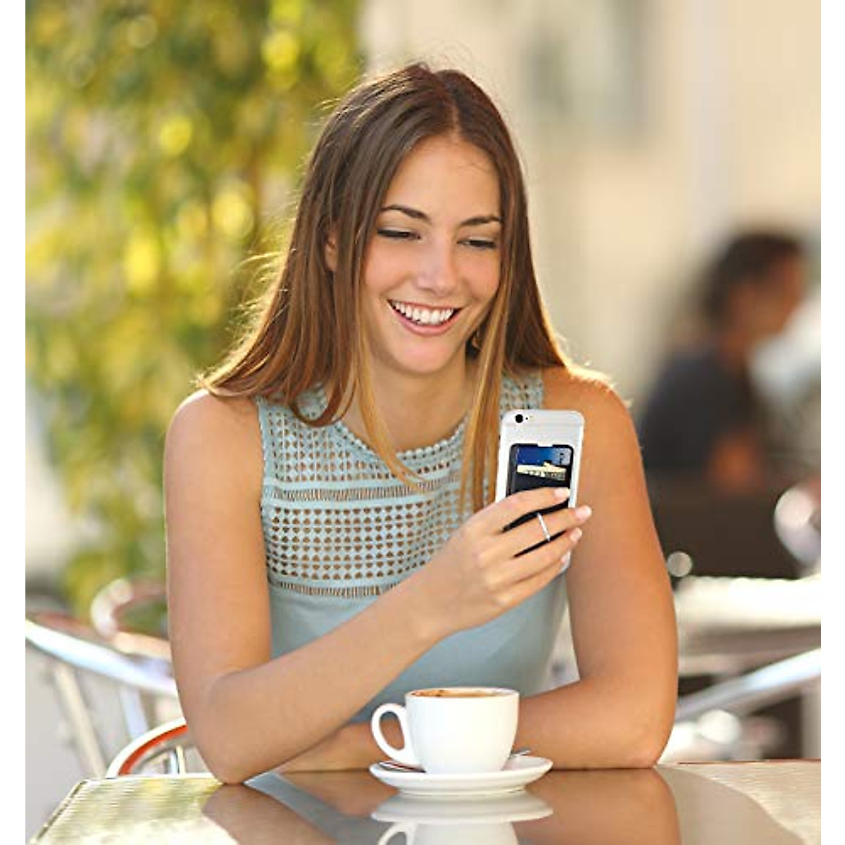 COBALTX Leather Cell Phone Ring Wallet Adhesive and Matching Magnetic car Vent Mount Card Holder Back of Phone All in one Combo Wallet Ring Grip Kick Stand Phone Wallet Stick on with Ring (Hot Pink)