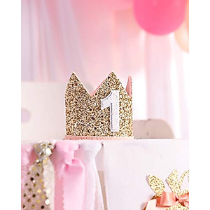 WAOUH Pumpkin Banner for 1st Birthday - Highchair Banner for First Birthday Theme Decoration, Cake Smash Photo Prop, Pumpkin crown hat, Fabric Rag Garland Banner.