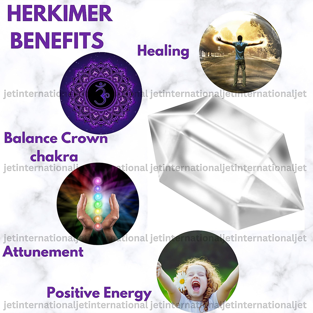 Jet Beautiful Crystal Quartz Herkimer Gemstone Sphatik Diamond Healing Crystal Natural Authentic Good Luck Genuine Divine Holy Pious Metaphysical Brazil Esoteric