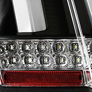 SPEC-D TUNING Black Housing Clear Lens Sequential LED Bar Tail Lights Compatible with 1999-2004 Ford Mustang, Left + Right Pair Assembly