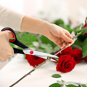 Scissors Bulk 6-Pack, All Purpose Scissors Stainless Steel Sharp Scissors for Office Home General Use Craft Supplies, High/Middle School Classroom Class Older Kids Scissor Set, Right / Left Handed