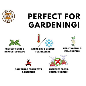 True Liberty All Purpose Plastic Bags for Trash, Yard Waste, Food Storage, Baking, Brining or Roasting, 3 Gallon, 25 Pack