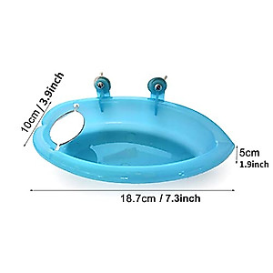 Yu’s north Bird Bathtub with Mirror Portable Bird Bath Bird Bathroom for Pet Parrots Bathing Tub Bath Box Bird Shower Bathtub Bird Cage Accessories (with Single Mirror)