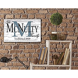 Family Name Sign PERSONALIZED Wedding Gift For Couple Monogram Established Custom Wall Decor EST. Date