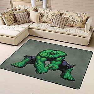 Hulk Carpet Area Mat Soft Mats for Kids Boys Girl Bedroom College Dorm Living Room Comfortable and Durable Decor Rug Polyester 63 X 48 Inch