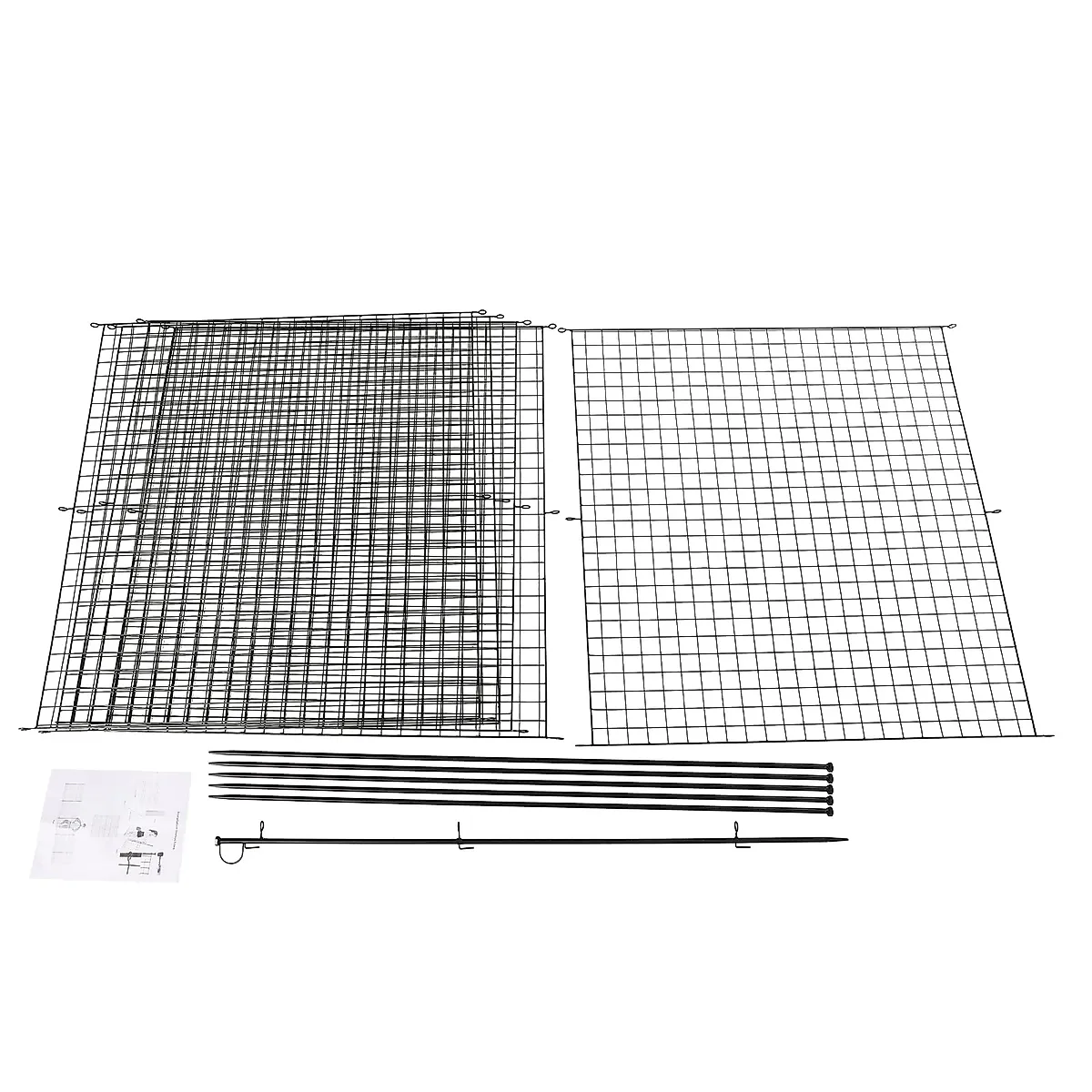 5 Panels Decorative Garden Fence 15ft (L) x 39in (H) No Dig Dog Animal Barrier Fencing, Rustproof Metal Wire Border Flower Edging for Yard Landscape Patio Outdoor Decor