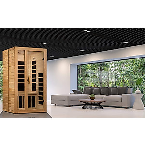 Maxxus Saunas Maxxus Gracia 1-2-Person Low EMF (Under 8MG) FAR Infrared Sauna, Curb Side Delivery