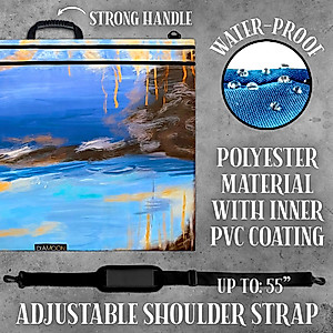 Portfolio Folder for Artwork with New and Inspired Design, Lightweight Art Portfolio Case, Confort Shoulder Strap Art Portfolio Dacron Water Resistant Coating, Portfolio, Art bag