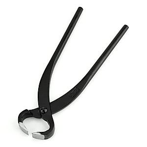 205mm Bonsai Root Cutter, Hand Forged Bonsai Concave Branch Cutter, Professional Manganese Steel Alloy Concave Bonsai Gardening Tools, Straight Black