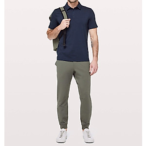 Lululemon Mens Evolution Polo Short Sleeve Shirt (Nautical Navy, XL)