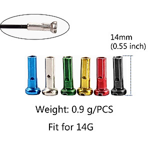 Juland 72 PCS Spoke Nipples Bike Spoke Nipples End Tips Nipples End Caps Wheel Spoke Nipples Decor for Mountain Road Bicycles 14G – Black