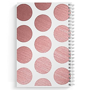 Softcover Can And Will 5.5" x 8.5" Motivational Spiral Notebook/Journal, 120 Checklist Pages, Durable Gloss Laminated Cover, White Wire-o Spiral. Made in the USA
