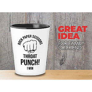 Bubble Hugs Mother's Day Shot Glass 1.5oz - Throat Punch Win - Funny Mama Women Step Mother Daughter Son From Father Lovely Wife Grandma Super Mom Family Birthday