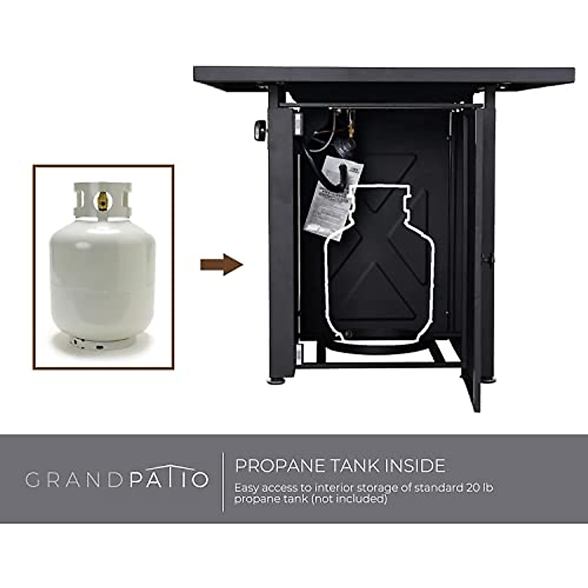 Grand patio Outdoor Recliner with Fire Pit Table Reclining Wicker Chairs 3 Pieces Outdoor Furniture Conversation Set for Patio Garden Backyard, Mist Grey