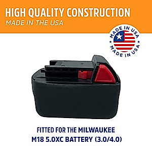 JB-68 Black Protective Cover for Milwaukee M18 5.0XC Battery (3.0/4.0)