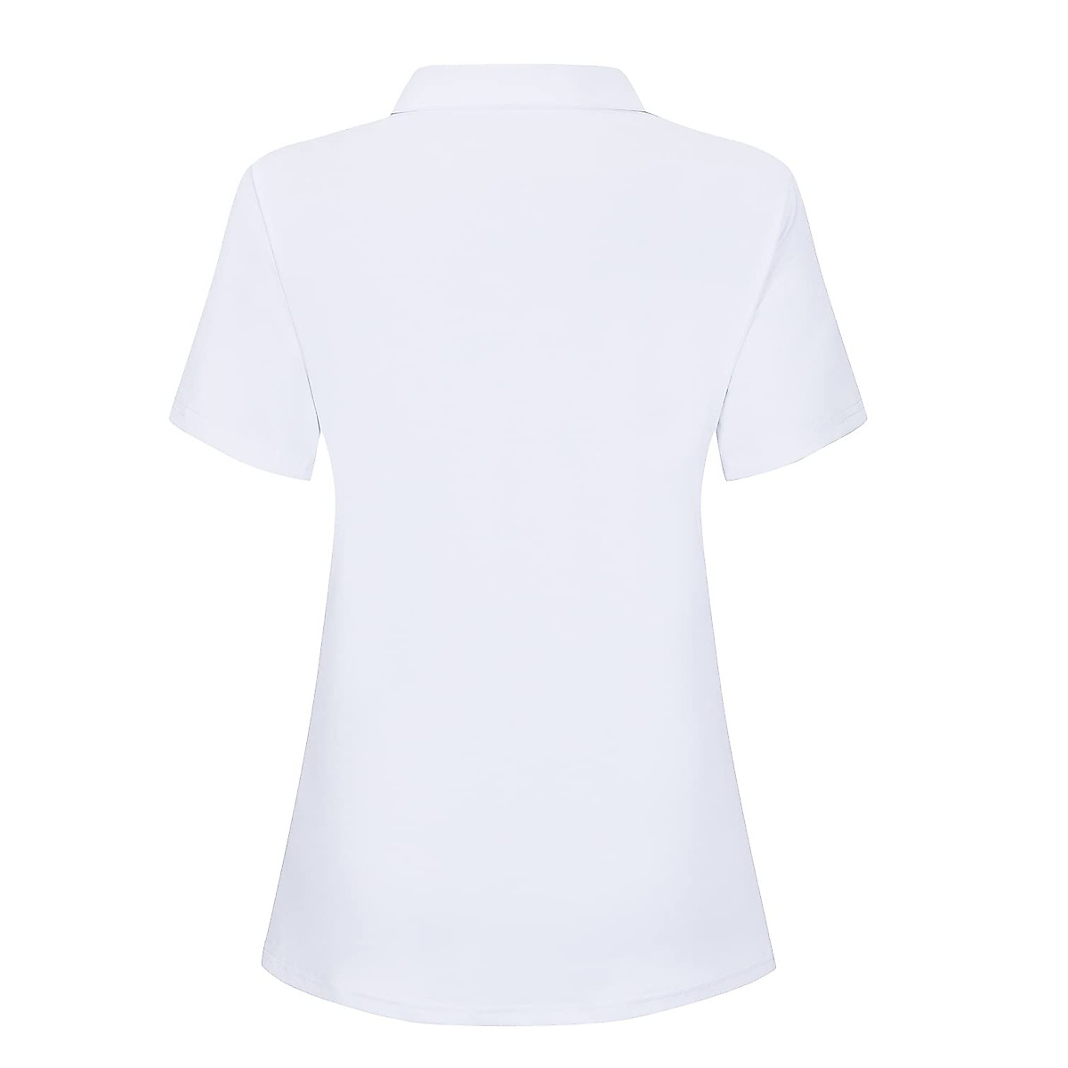 Vidusou Summer Tops for Women,Ladies Cap Sleeve Casual Polo V Neck Plus Size Oversize Clothes Golf Apparel White XXL