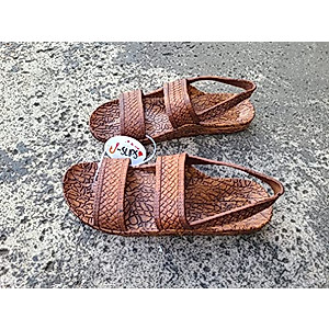 New Adventure Orthopedic J-Slips Hawaiian Jesus Sandals with arch, deep footbed, and backstraps Coconut W7