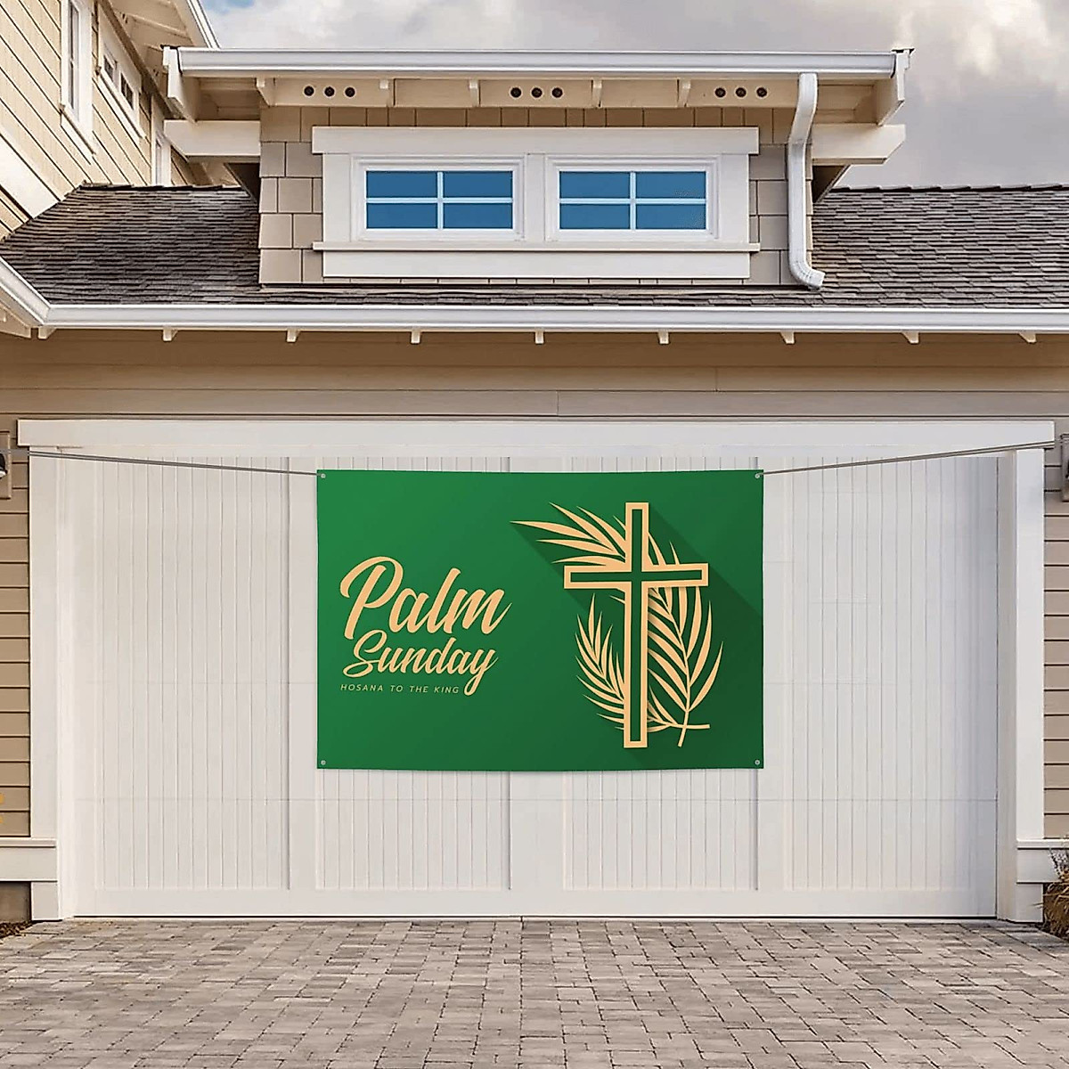 Palm Sunday 2023 Backdrop Banner Decorations Hanging Backdrop Decoration for Festival Party Hanging Decoration 47 × 71inch