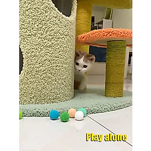 HEUHAI Cat Balls, 40 Pack 1.25 Inches 10 Colors, Soft and Non-Fading Cat Toy Balls, Cats, Ferrets, for Small and Medium Breed Sizes