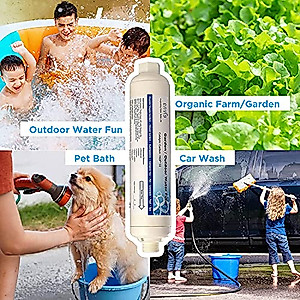 Envig Catalytic Carbon KDF Inline Garden Hose Filter Removes Chloramine, Chlorine, VOCs & Chemicals For Hydroponics, Microgreens, Organic Gardening, Pet, and Healthy Outdoor Living (2)