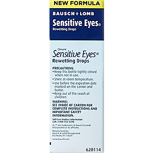Bausch & Lomb Sensitive Eyes Rewetting Drops 0.5 FL OZ