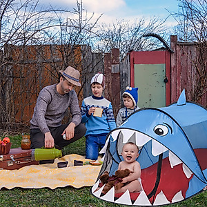 Little Bado Shark Kids Tent Indoor and Outdoor Playing Imaginative Games Toy Gifts for Boys Girls Toddlers 3 4 5 6 7 8 Years Old