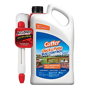 Cutter Deck & Patio Bug Control, Kills Mosquitos, Ants, Fleas and Other Listed Insects, Perfect for Backyards, 1 Gallon (Accushot Spray)