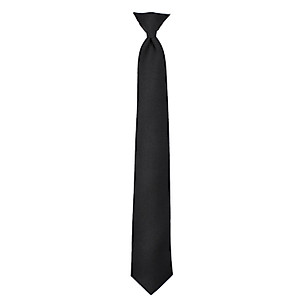 BLACK POLICE ISSUE NECKTIE - CLIP-ON
