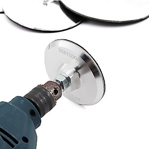 BSRTTOOL 4 Inch Aluminum Backer Pad - Hook Loop Backing Pad 5/8"-11 Thread Angle Grinder Use (4 INCH)