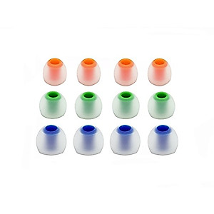 12pcs (NSY-TRSW) 4S / 4M / 4L Premium Silicone Replacement Eartips Earbuds Adapters Compatible with Sony in Ear Earphones Headphones