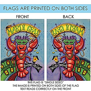 Toland Home Garden 112605 Celebration Crustacean Mardi Gras Flag 12x18 Inch Double Sided for Outdoor Party House Yard Decoration