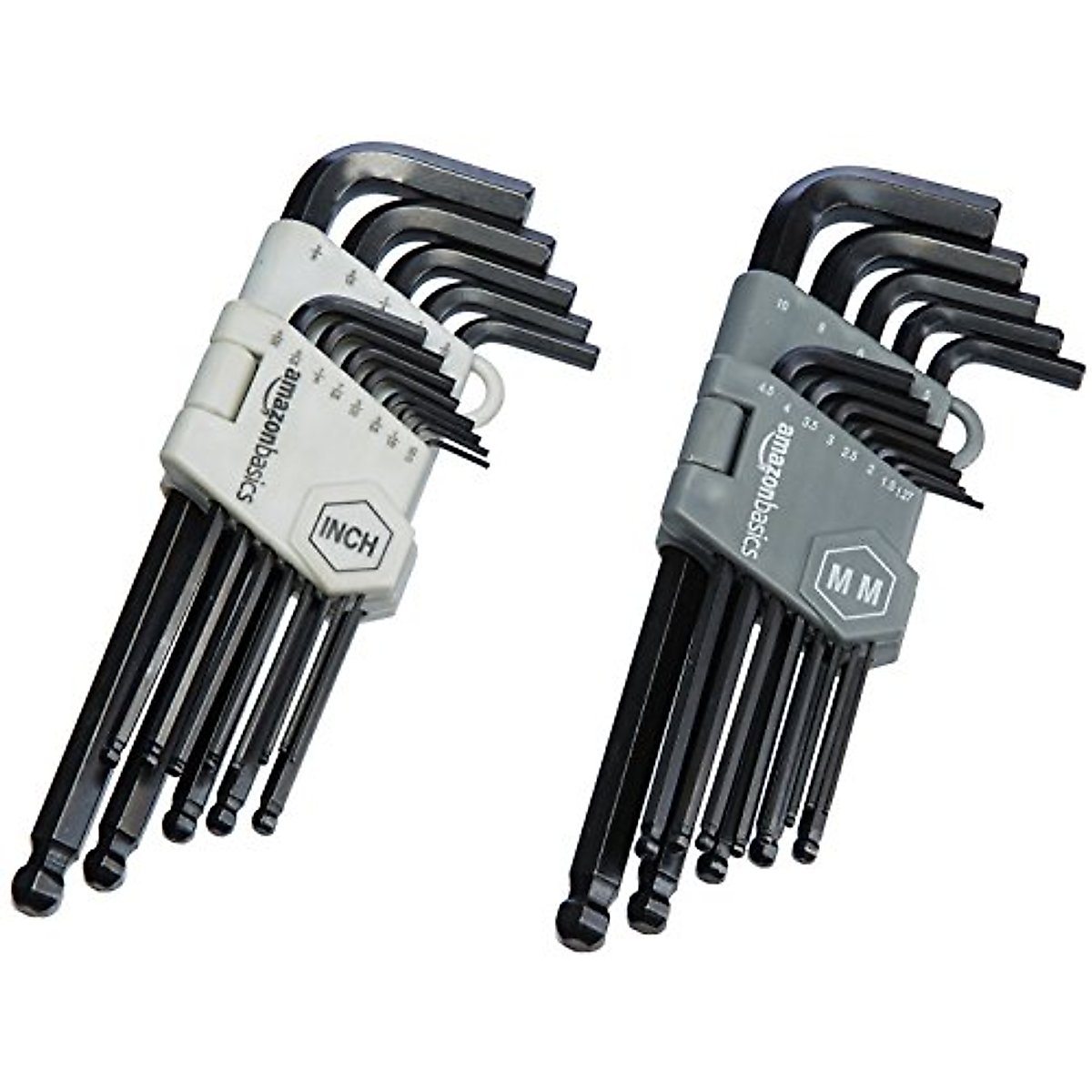 Amazon Basics Hex Key Allen Wrench Set with Ball End - Set of 26