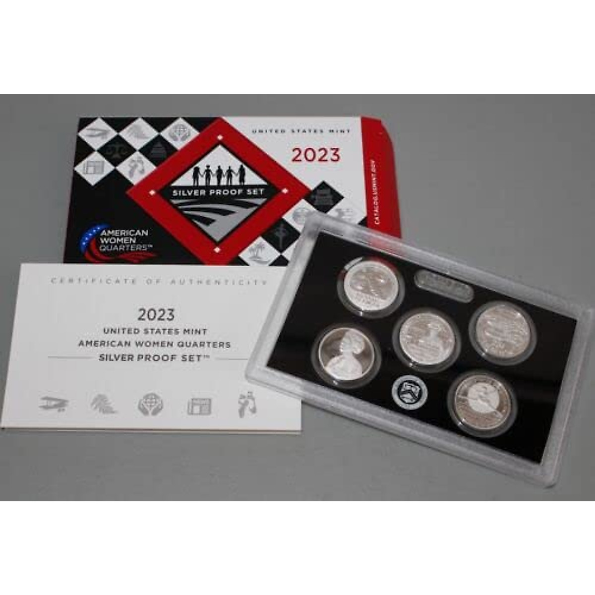 2023 S 2023 S Silver Quarter Proof Set 5 Coin DCAM US Mint 23WS With Box and COA Quarter US Mint Proof