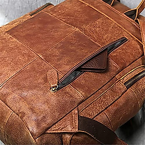 FEER Genuine Leather Backpack First Layer Cowhide Backpack Leisure Travel Bag Large Capacity Laptop Bag For 16inch