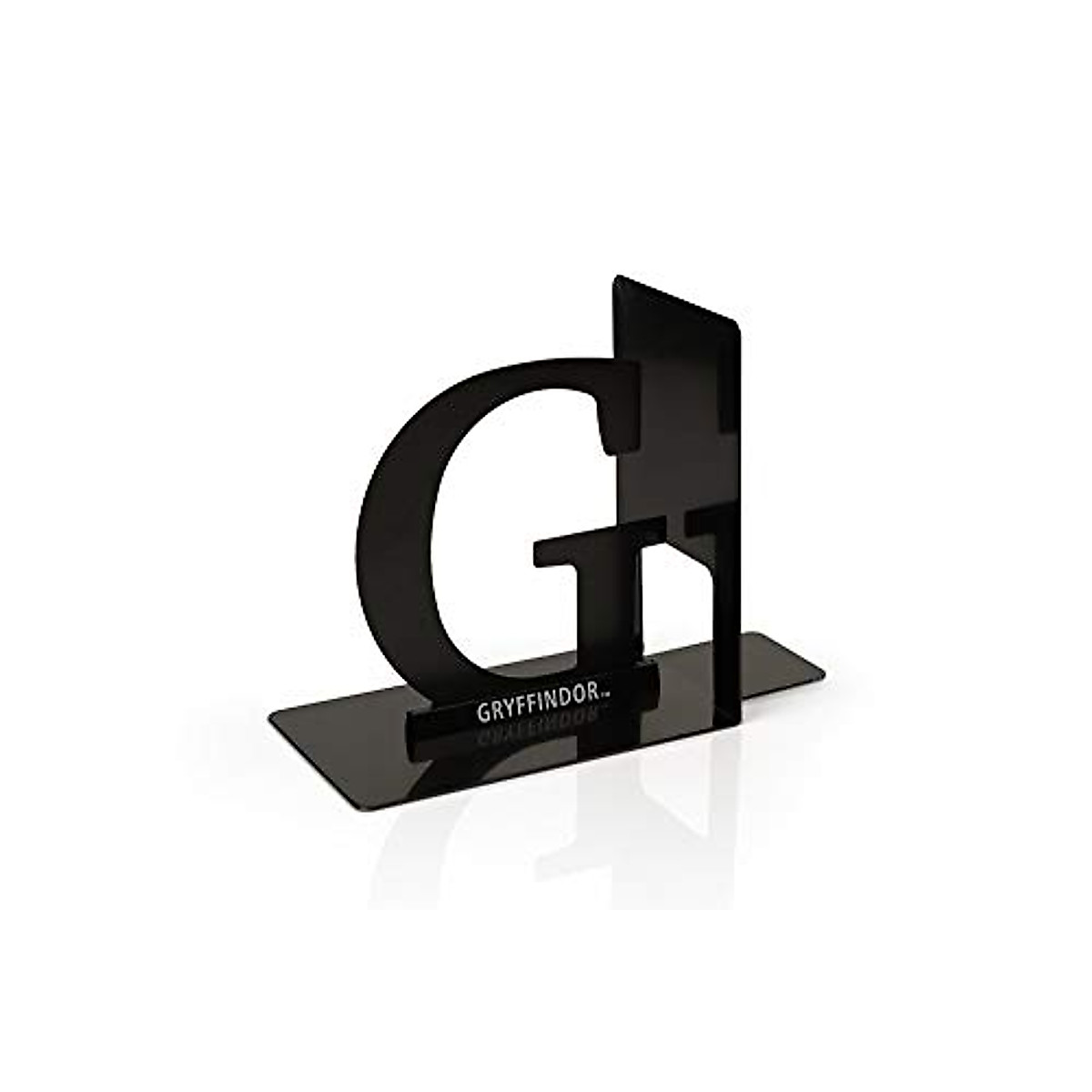 Harry Potter Metal Bookends - Black Hogwarts House Gryffindor Diecast Design - Decorative Book Holder - Home, Office, Kitchen, Room Decor - Books Collection Display for Shelves - Desk Accessories Set