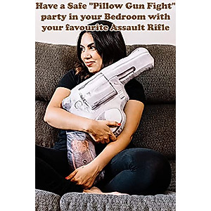 Caliber Gourmet Hug Soft Tactical Automatic Handgun Cushion Pillow, Cotton, Plush Stuffed, Throw Pillow, Decorative, Loved by Military Personnel, Veterans, Hunters, Gun Lovers