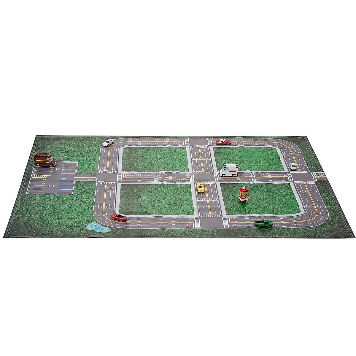 Drive N Learn Car Play Mat City Town and Parking Lot My Home Town” for Kids Toys Cars Matchbox Road Great Gift Idea for Boys Girls Ages 3 or Above 57 x 42 Inch Vinyl Plastic