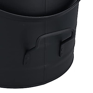 AB Tools Set of 2 Nesting Round Coal Bucket Log Burner Scuttle Wide Mouth Fire Fireplace