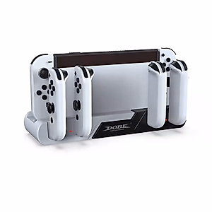 ECHZOVE Joy Cons Charging Station, Switch OLED Controller Charger White, Remote Charger Compatible with Switch and Switch OLED