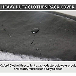 59" Garment Rack Cover,Garment Bags For Hanging Clothes,Clothes Rack Cover,Hanging Garment Bags For Closet Storage,Portable Clothes Rack Cover with 2 Durable Zipper,Garment Bag For Storage Suit Dress