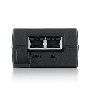 Zyxel Single Port Powerinjector | 1-2.5-5G MultiGig 802.3bt PoE++ Injector | Simple Plug and Play | IEEE 802.3af/at/bt Compatible Wireless LAN APs, IP Video Cameras or IP Phones up tp 6+W [POE12-60W]