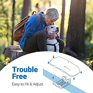 Tractive GPS Dog Tracker Rubber Attachment Clips (Pack of 3), Blue, 2.8 cm