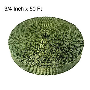 Alshurlife Green Tree Tie Strap 3/4'' x 50' Garden Tie for Outdoor Use Plant Supports Tree Tie for Staking and Guying, 1,500 Lbs Strength