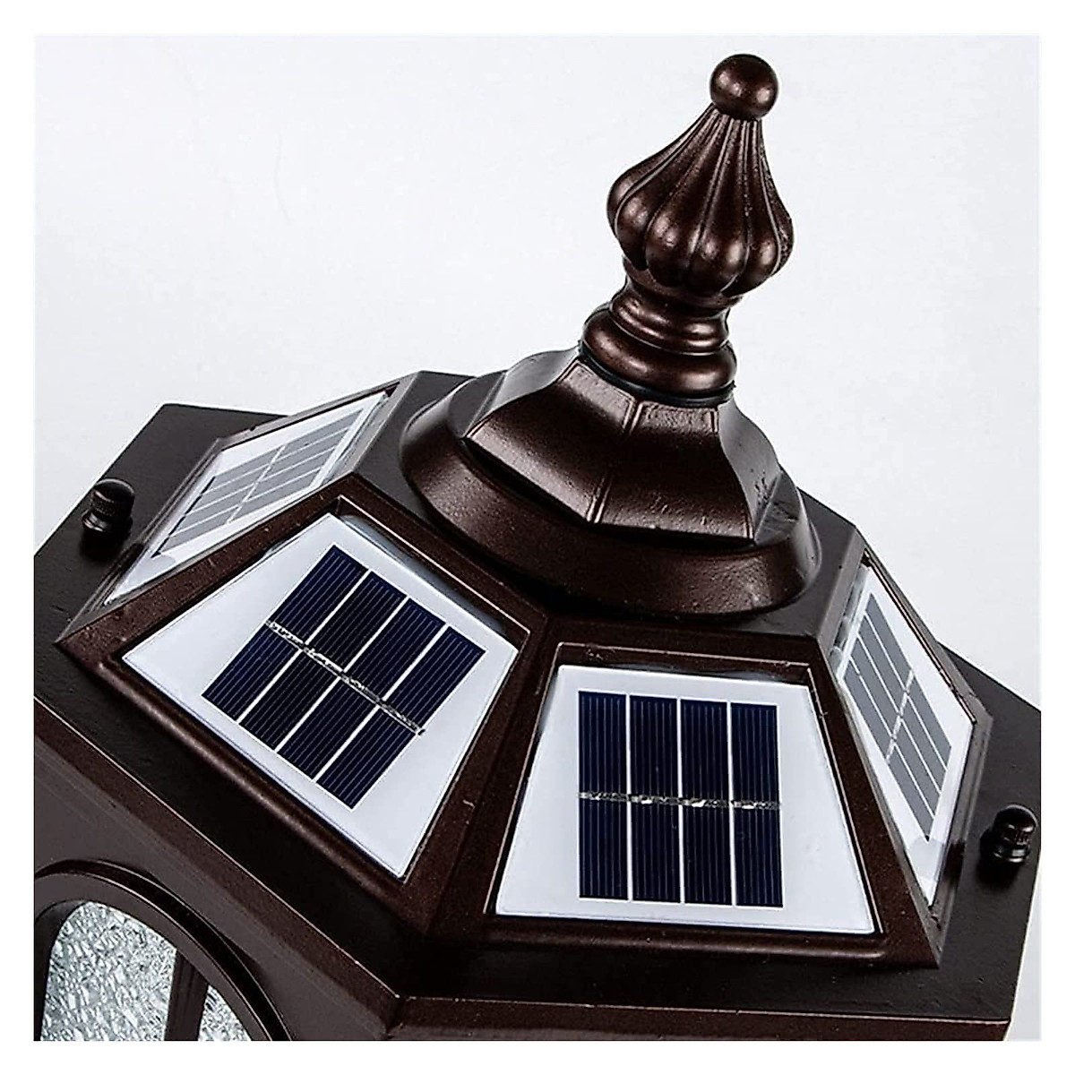 ONDIAN CHUNCIN - Outdoor LED Solar Bollard Column Lamp Deck Post Lamps Fence Column Pedestal Light Gate Bollard Pillar Light for Garden Villa Porch Decor Courtyard Living Stairs Corridor Aisle